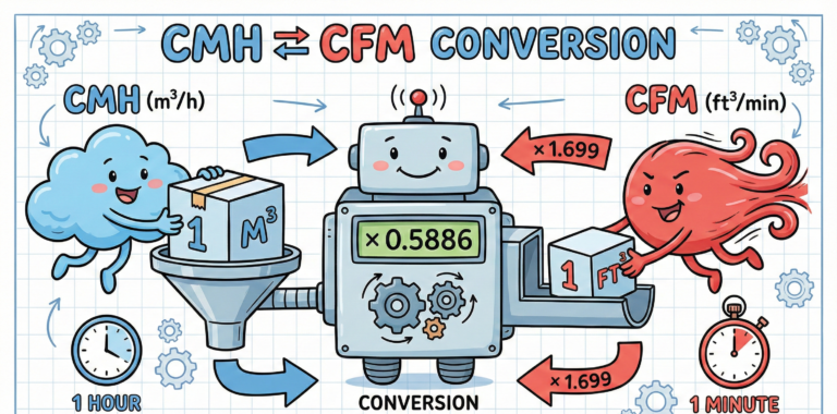 Kalkulator Konversi CMH ke CFM 100% Akurat