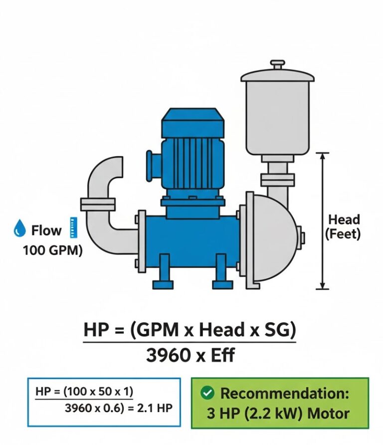rumus kapasitas pompa air kalkulator HP, GPM 2025 2026