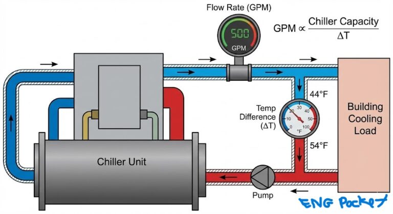 Chiller Calculation, GPM Chilled Water Flow Rate, TR x 24