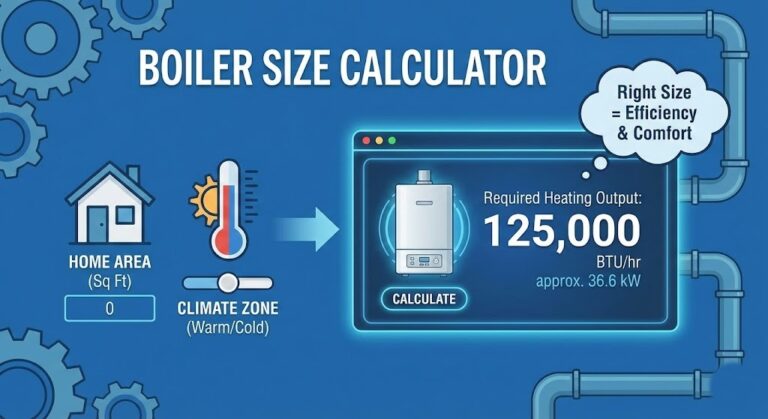 Boiler Size Calculator & Boiler Sizing Chart 100% free